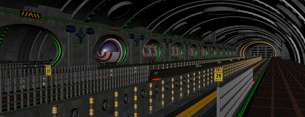 Sci-fi metro 3D model - TurboSquid 1266861