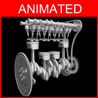 3D engine piston motion animation - TurboSquid 1388410