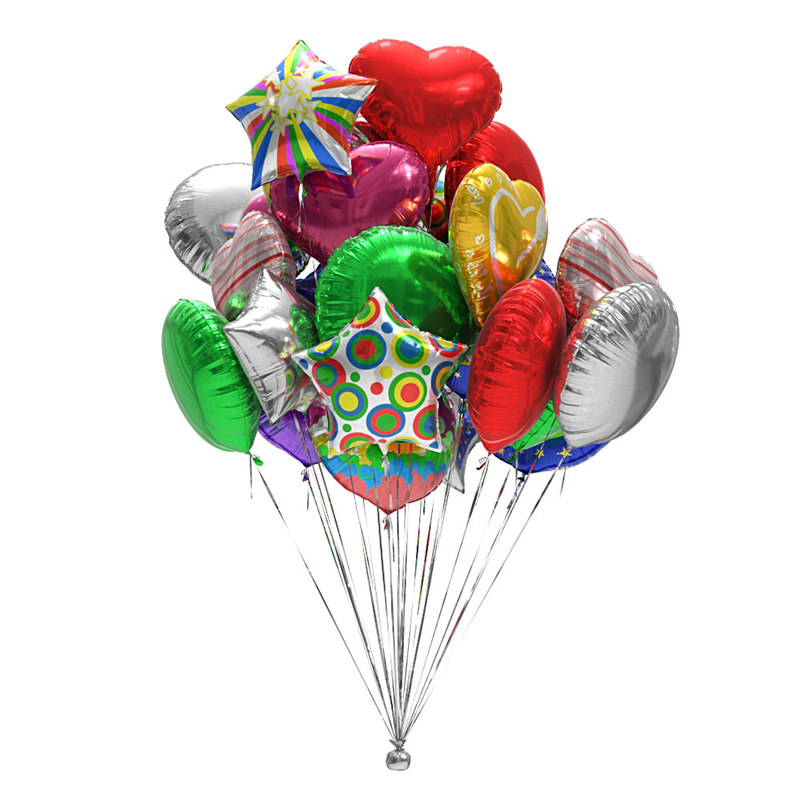 Foil balloons 3D model - TurboSquid 1268847
