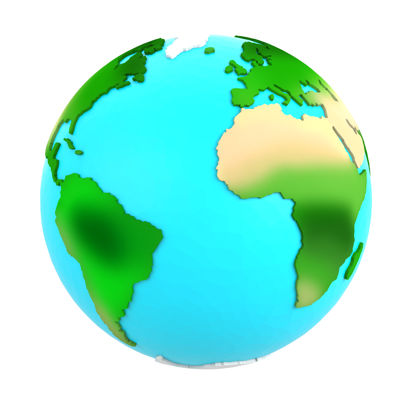 3D model cartoon earth - TurboSquid 1268989