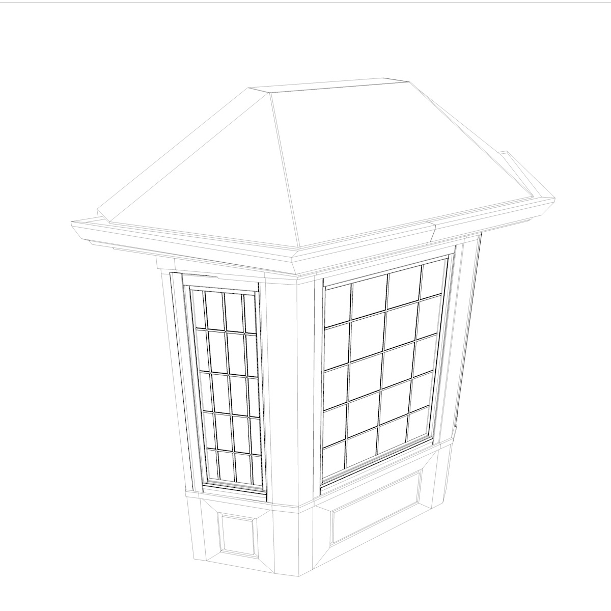 3D model windows bay mullions - TurboSquid 1269076