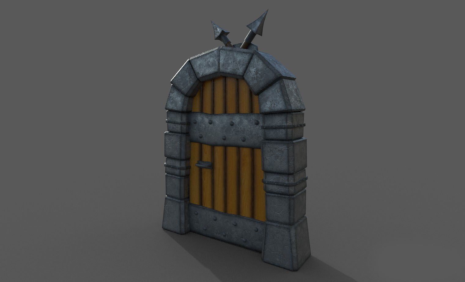 Medieval cartoon gate 3D model - TurboSquid 1269508