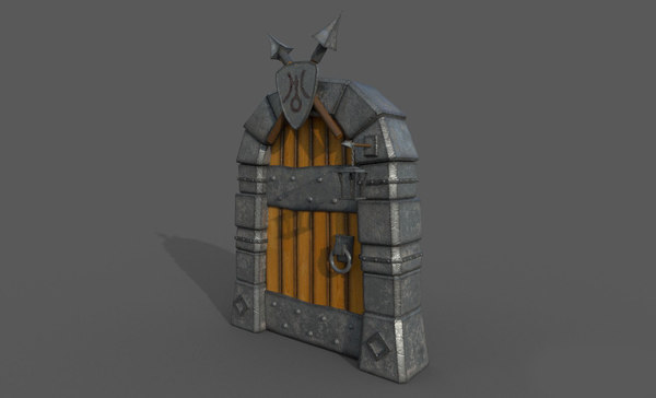 Medieval cartoon gate 3D model - TurboSquid 1269508