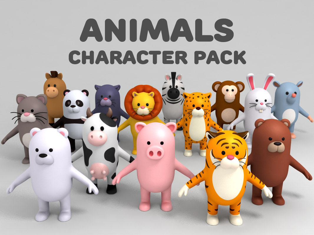 3D cartoon animal pack - TurboSquid 1269538