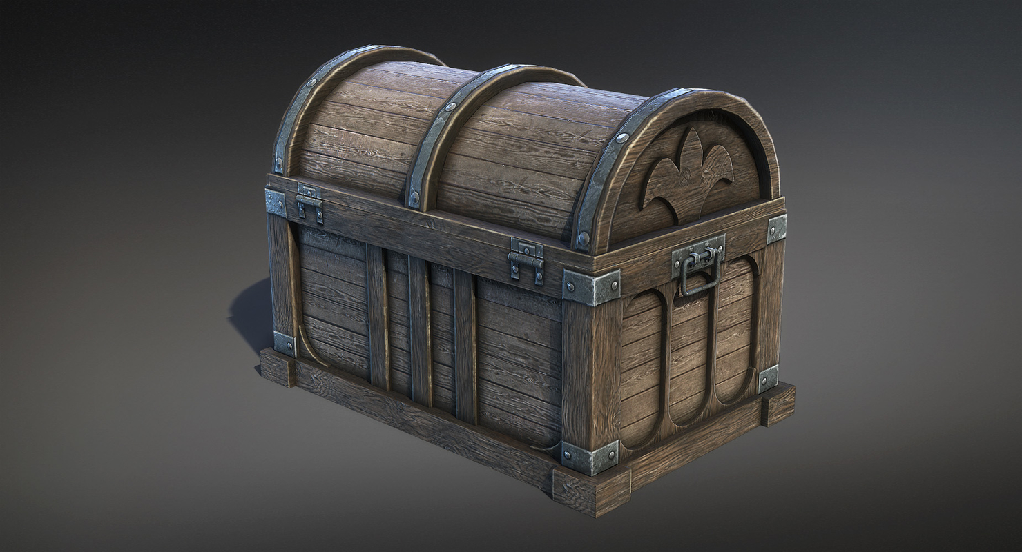 Low-poly chest box 3D model - TurboSquid 1269572