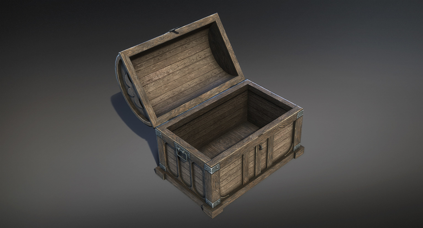Low-poly chest box 3D model - TurboSquid 1269572
