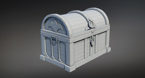 Low-poly chest box 3D model - TurboSquid 1269572