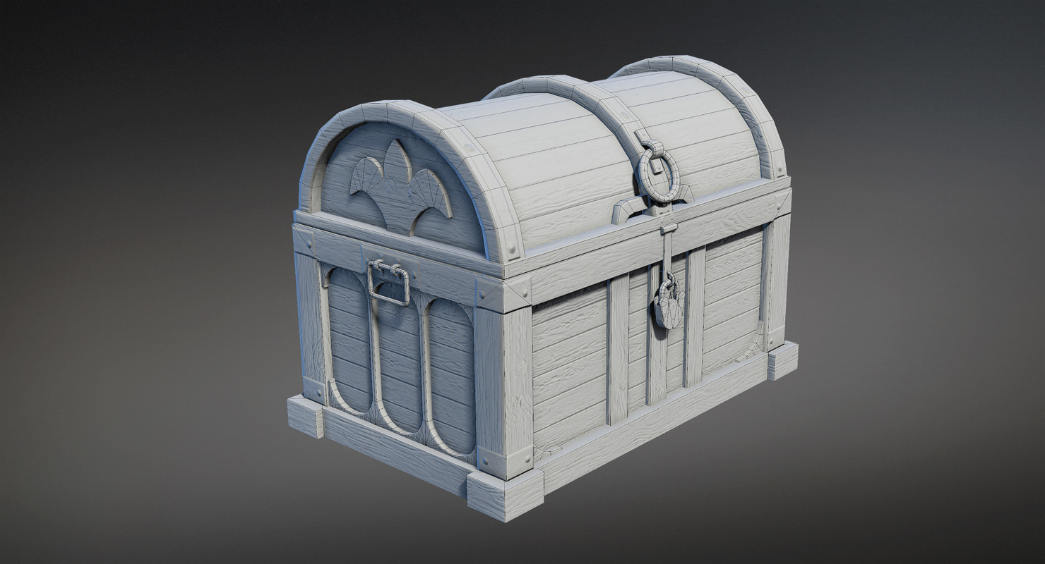 Low-poly chest box 3D model - TurboSquid 1269572