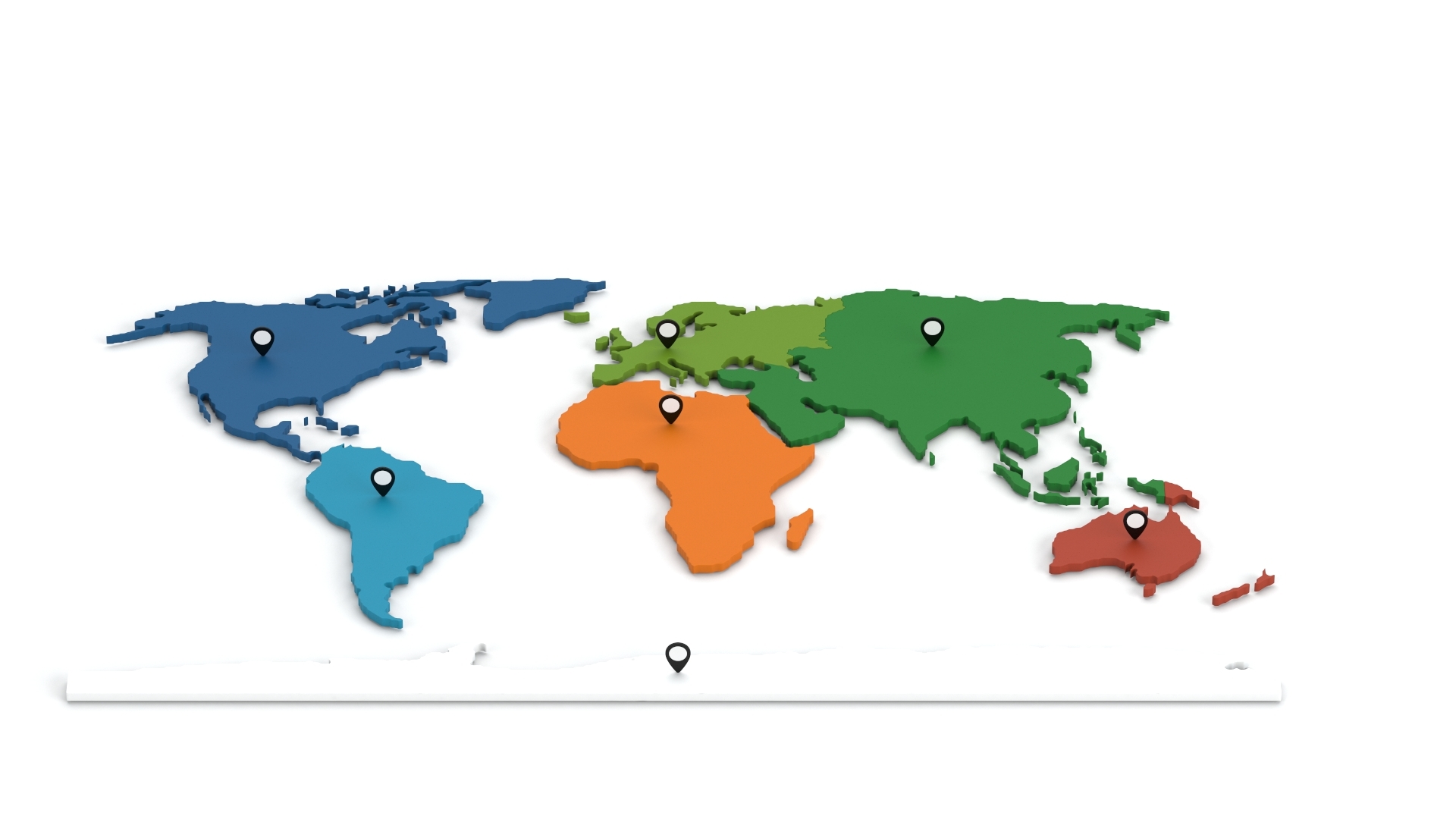 World continents 3D model - TurboSquid 1269609