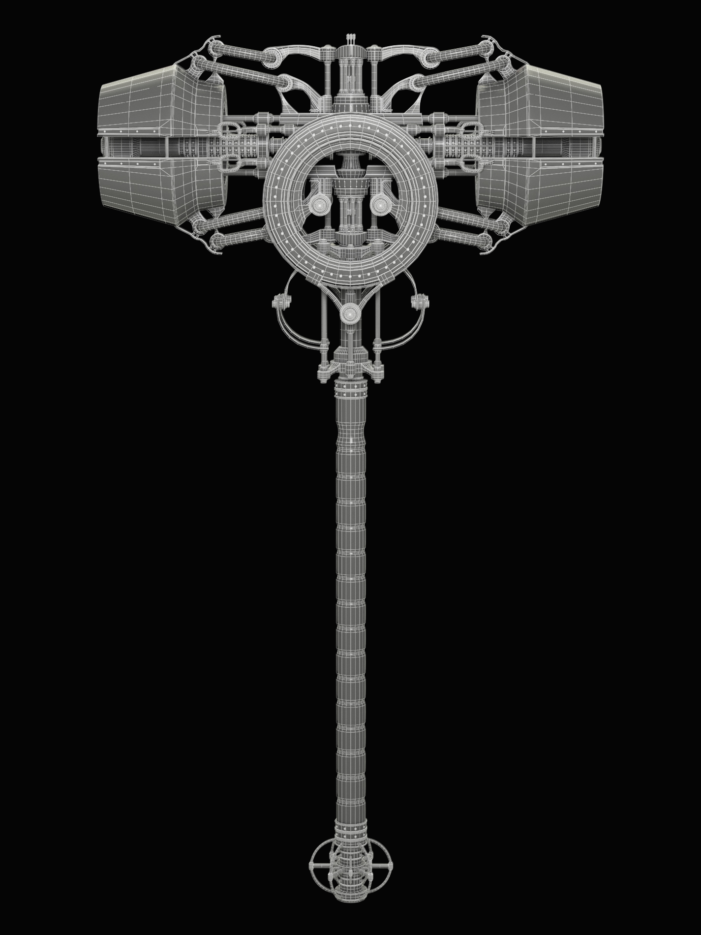 3D steampunk hammer weapon model - TurboSquid 1269691