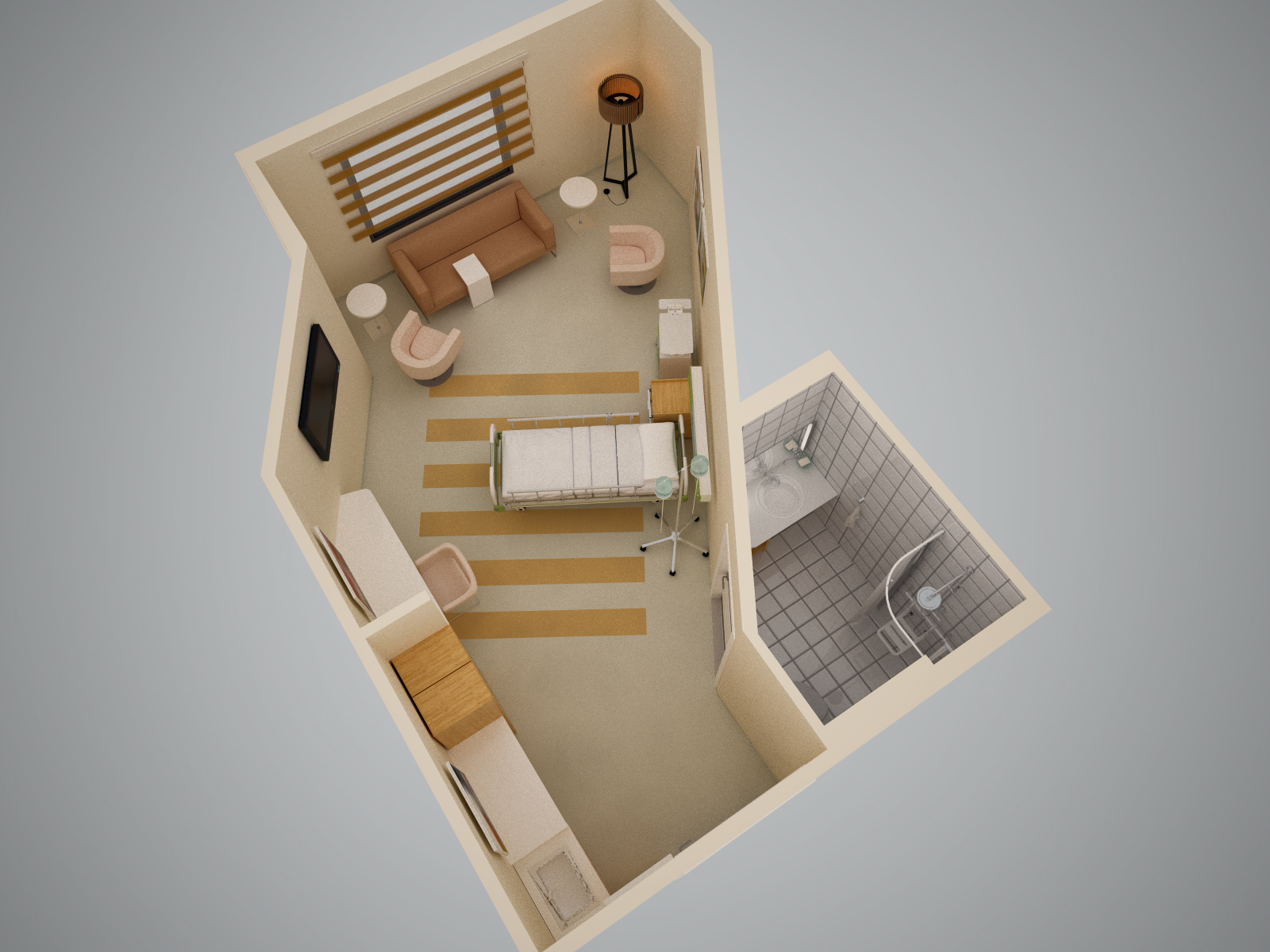 3D model patient room - TurboSquid 1269871