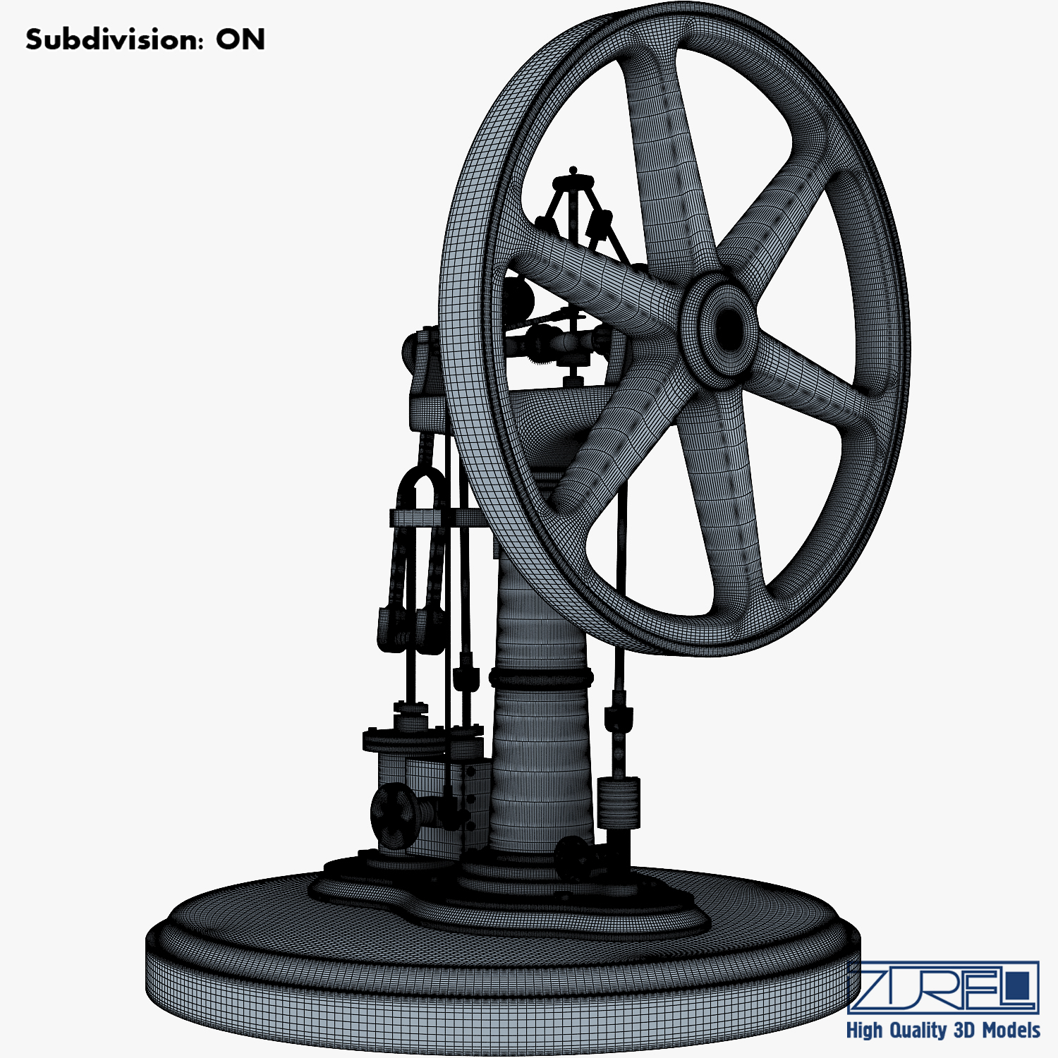 3D benson vertical engine - TurboSquid 1269910