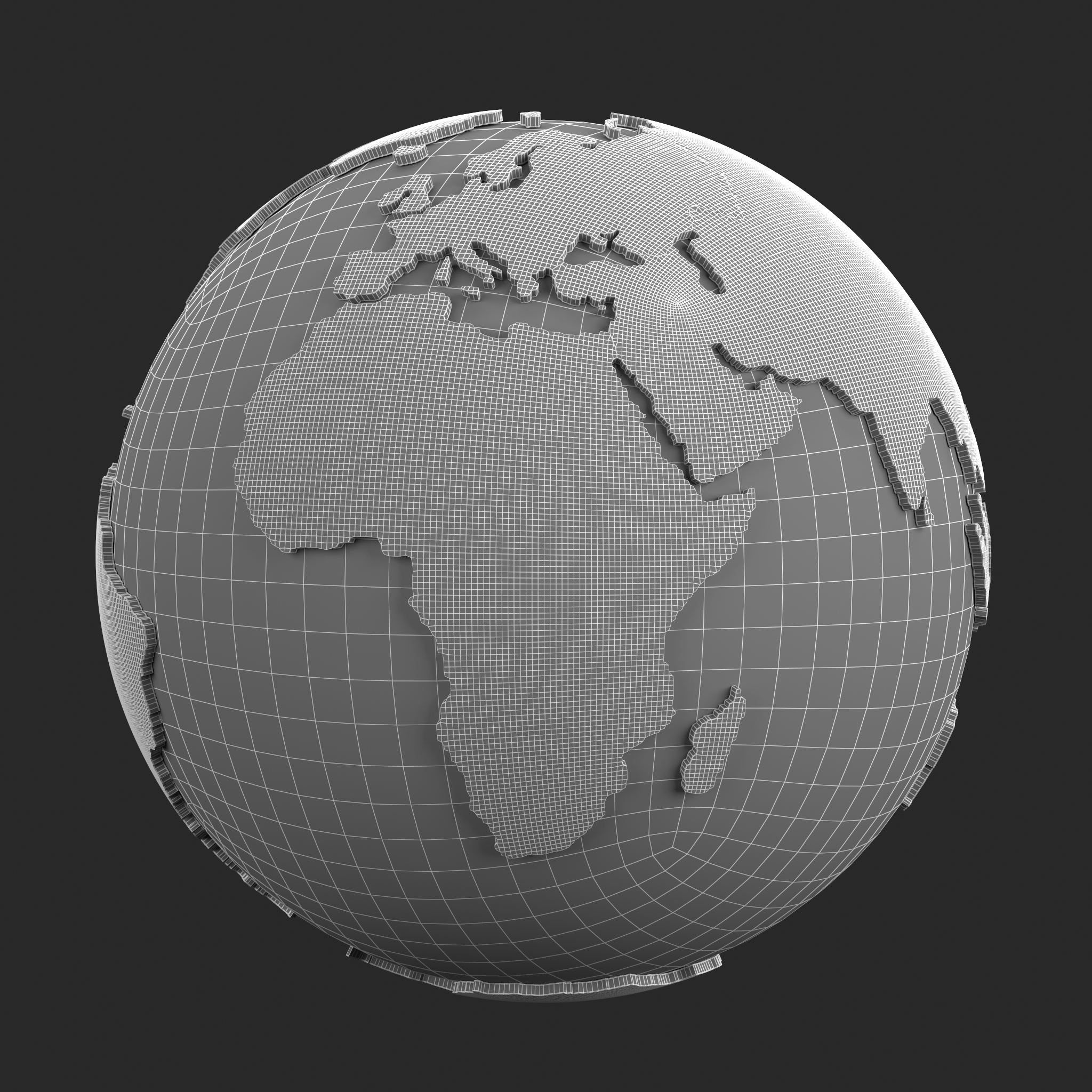 3D world continents - TurboSquid 1270056