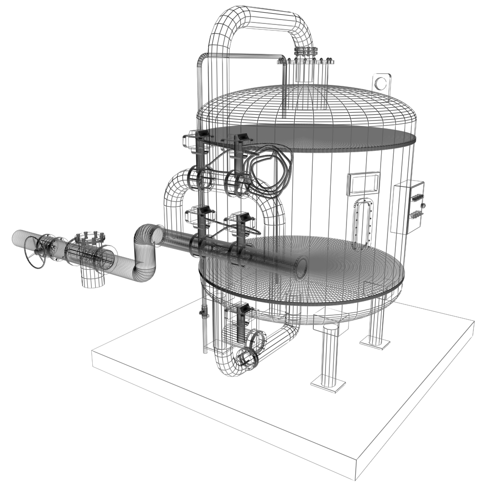 3D chilled water stream filtration model - TurboSquid 1270119