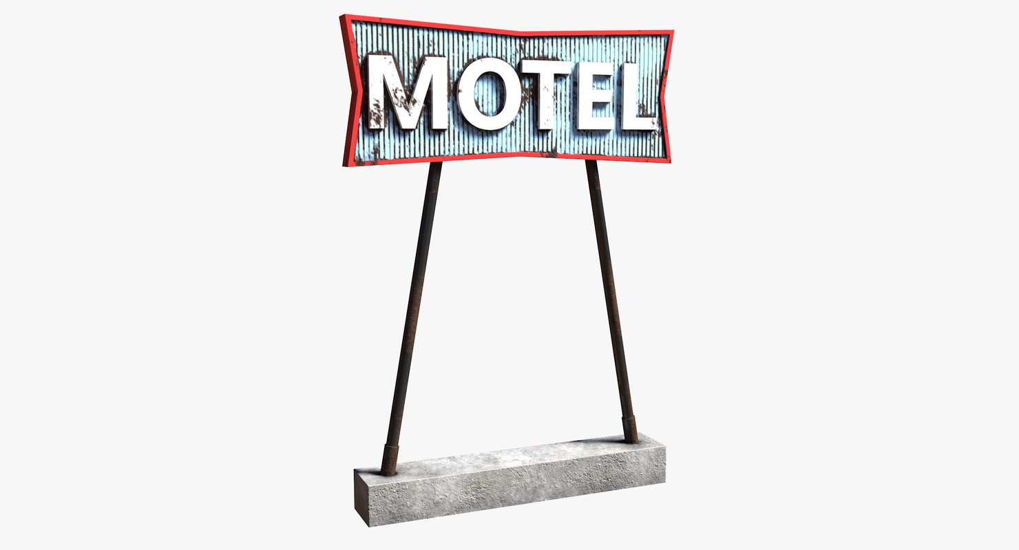 3D model realistic motel sign ready - TurboSquid 1270186