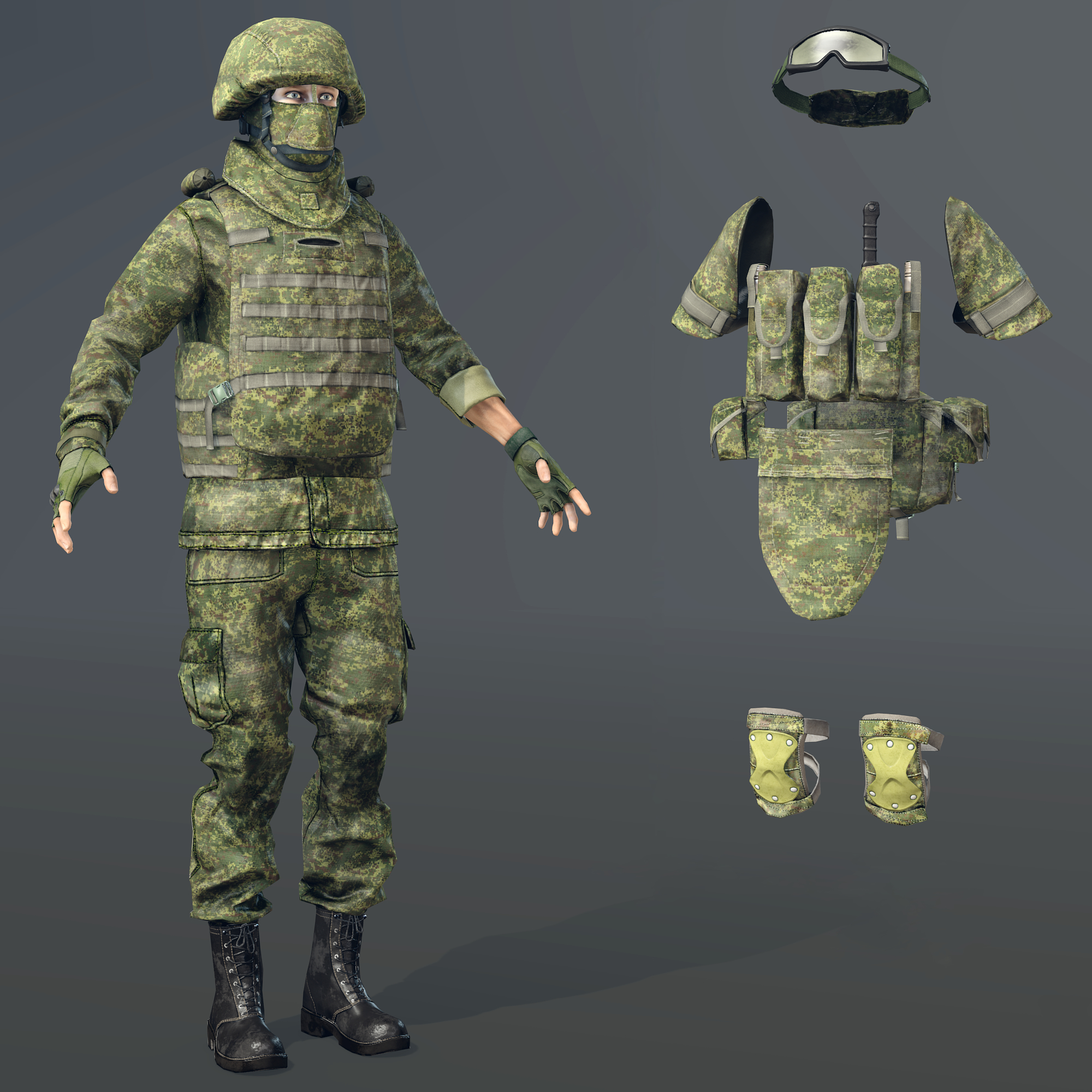 3D soldier games model - TurboSquid 1270272