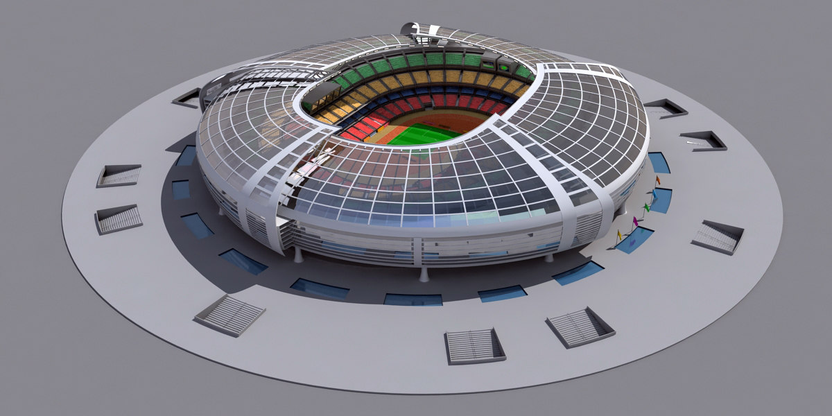 3D modern olympic stadium model - TurboSquid 1270361