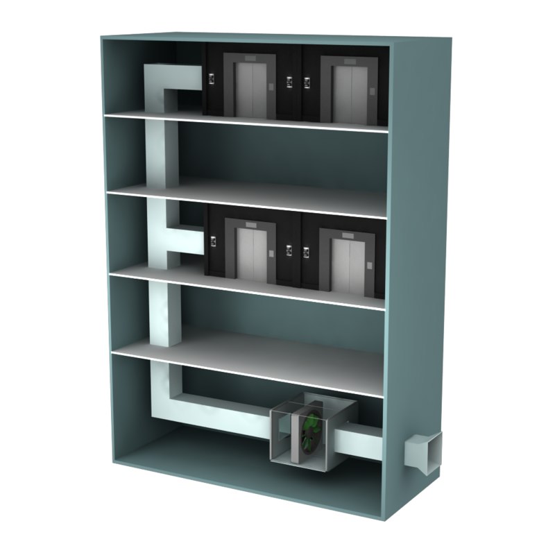 Lift lobby pressurization fan 3D model - TurboSquid 1270555