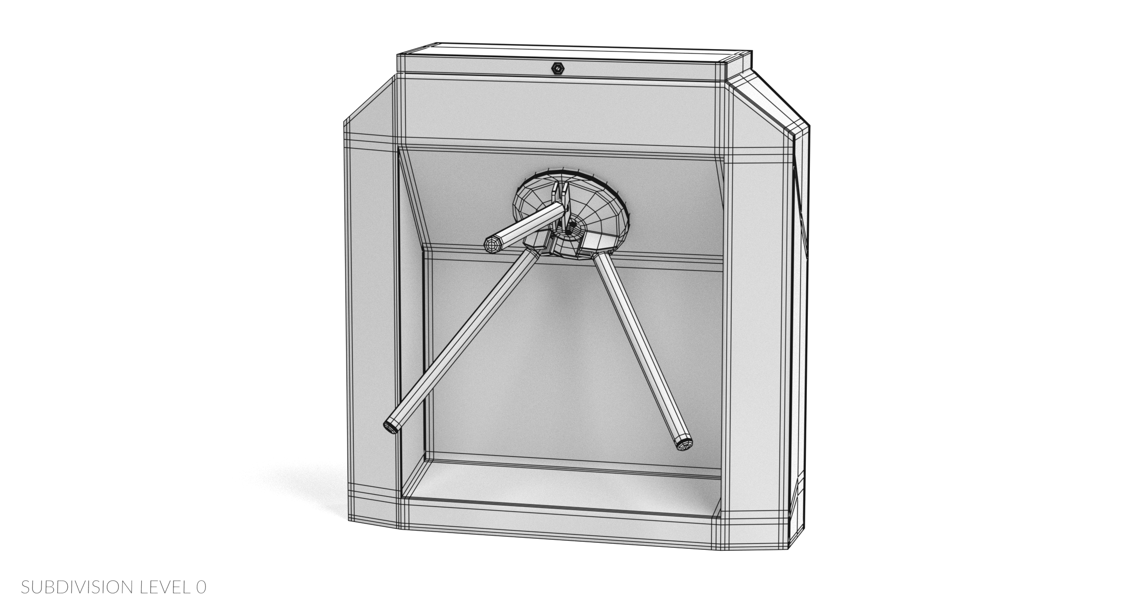 Rotary barrier gate 3D - TurboSquid 1270571