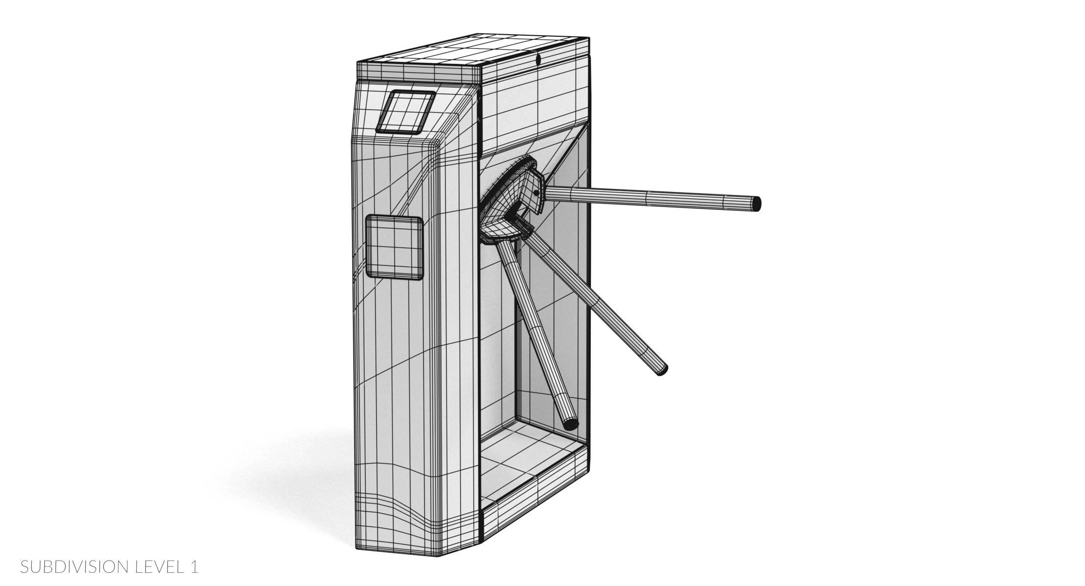 Rotary barrier gate 3D - TurboSquid 1270571