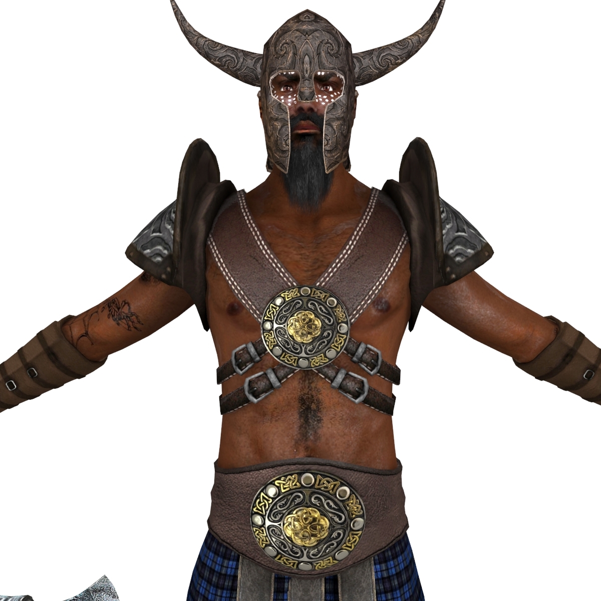 Barbarian man shield 3D - TurboSquid 1270659