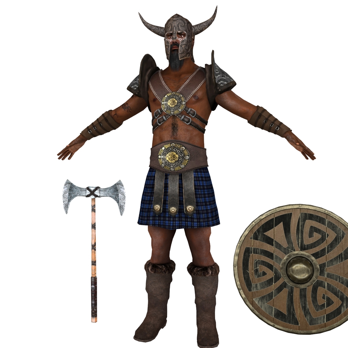 Barbarian man shield 3D - TurboSquid 1270659