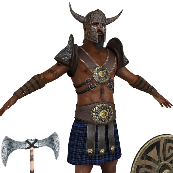 Barbarian man shield 3D - TurboSquid 1270659