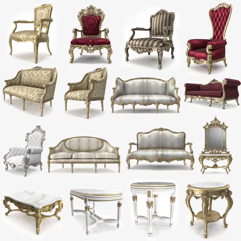 3D realistic classical furniture luxury model - TurboSquid 1270703