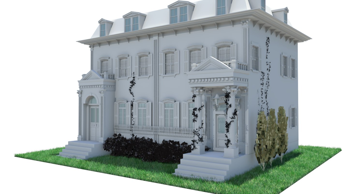 Southern mansion 3D model - TurboSquid 1270734