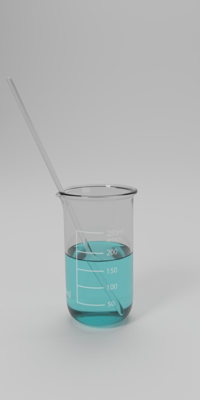 3D 250ml glass beaker stirring - TurboSquid 1270905