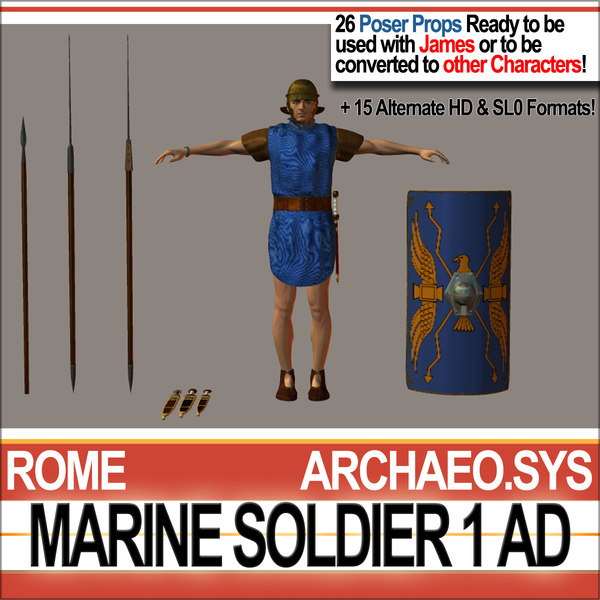 Ancient roman marine soldier 3D - TurboSquid 1271005