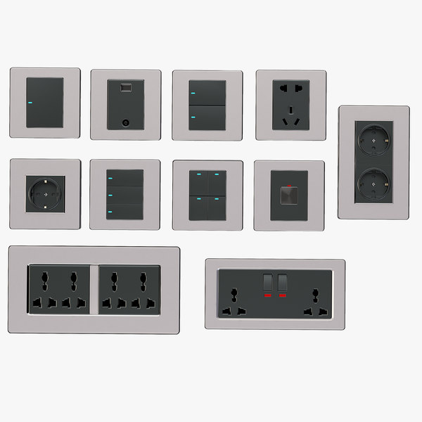 3d vintage toggle switch model