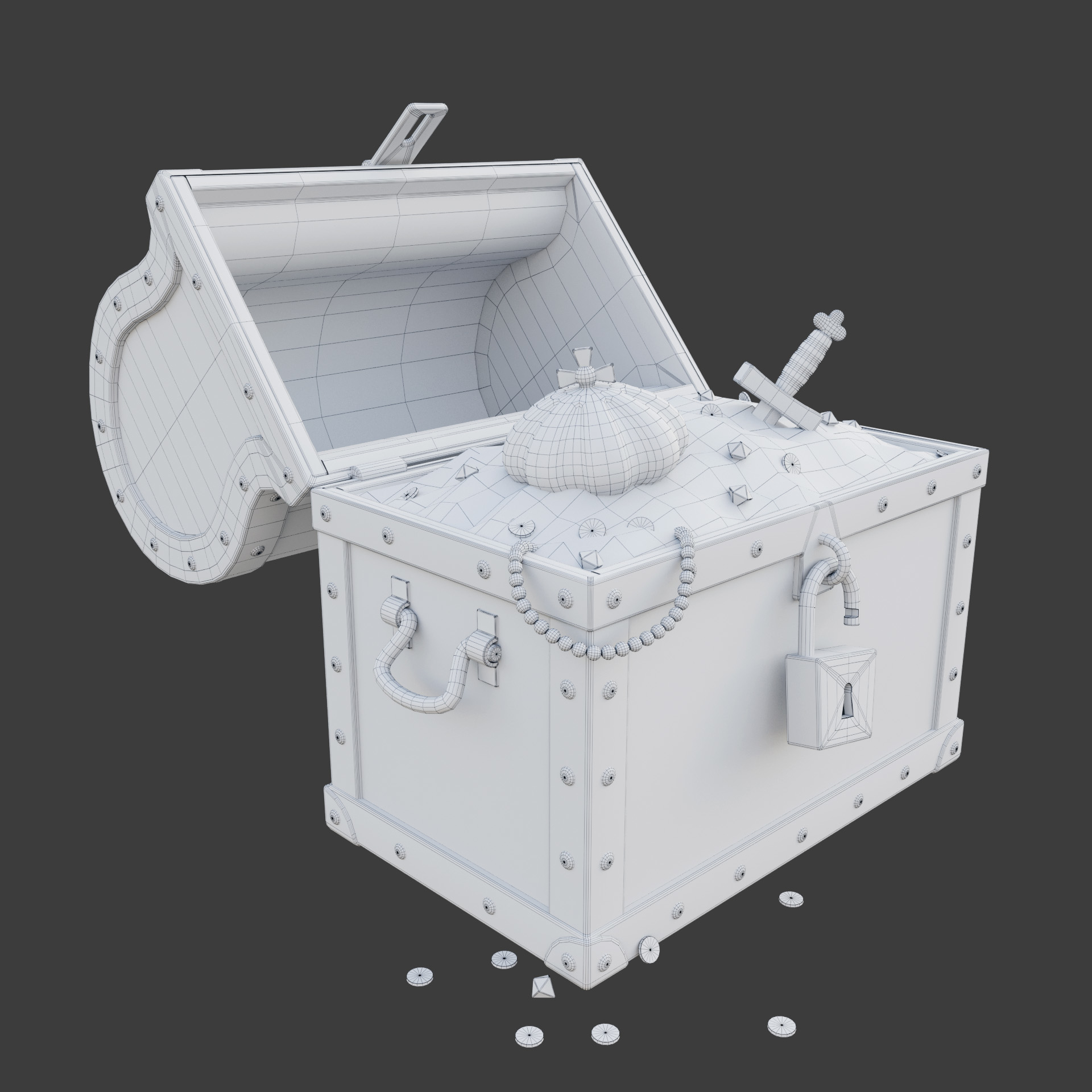 Treasures chest 3D model - TurboSquid 1271222