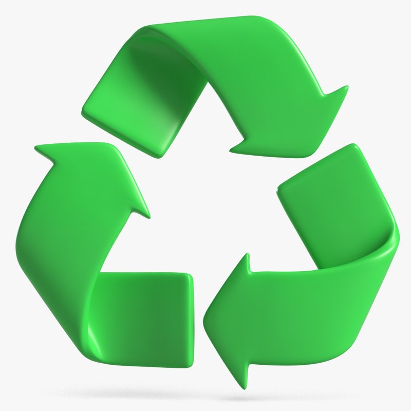 3D recycle logo model - TurboSquid 1271351