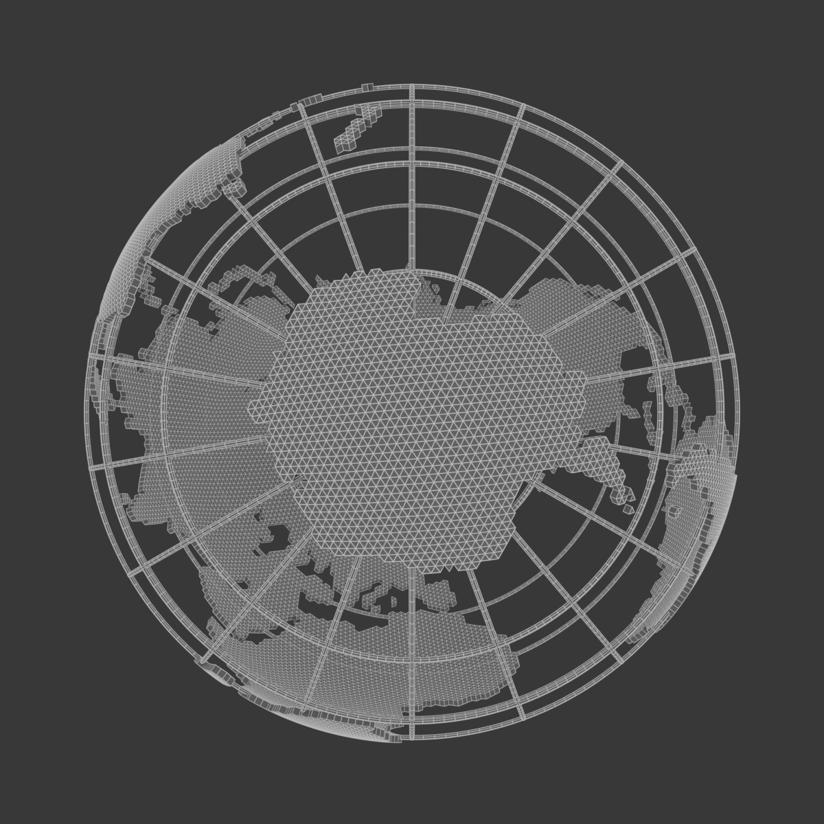Globe meridians continents 3D - TurboSquid 1271590