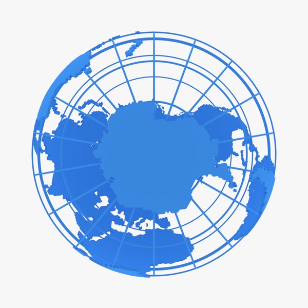 Globe meridians continents 3D - TurboSquid 1271590