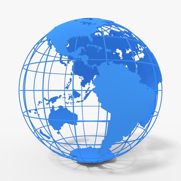 Globe meridians continents 3D - TurboSquid 1271590