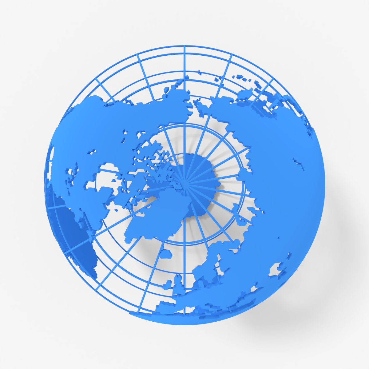 Globe meridians continents 3D - TurboSquid 1271590