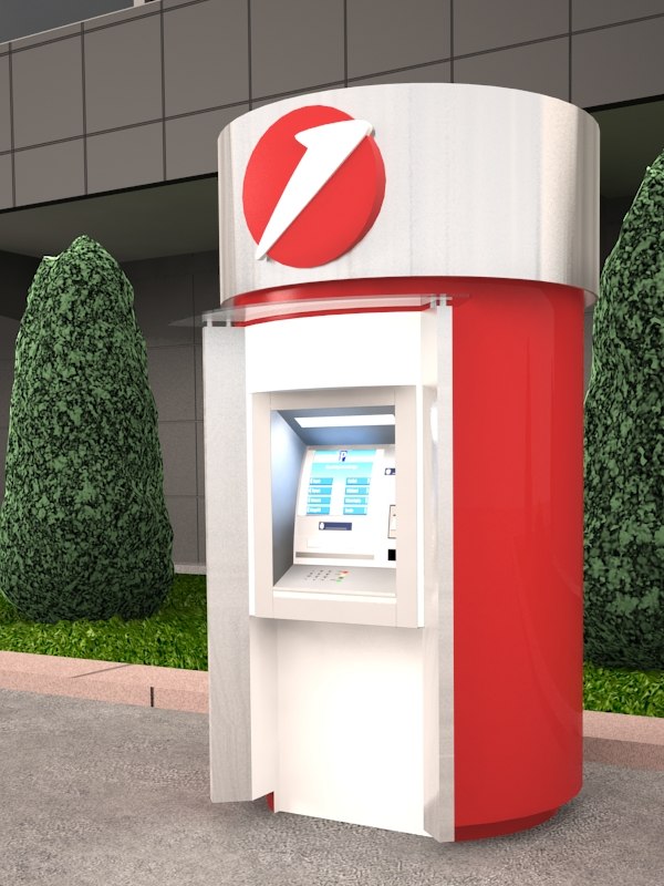 3D stand-alone atm kiosk exterior model - TurboSquid 1271636