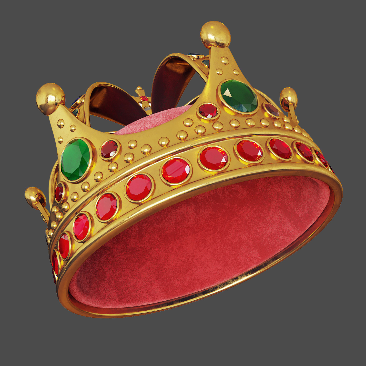 3D model golden crown gemstones - TurboSquid 1271692