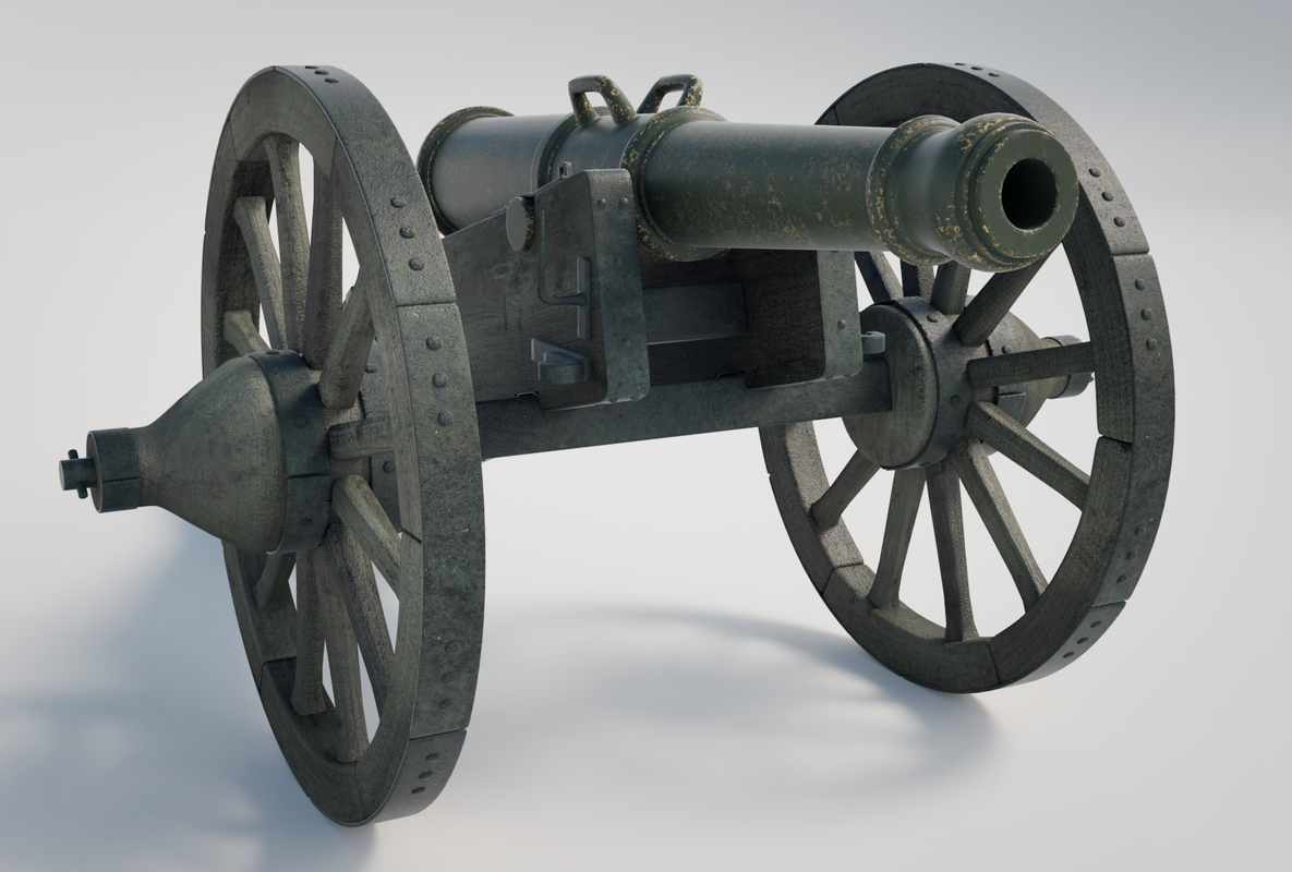 Heavy cannon 3D model - TurboSquid 1271738