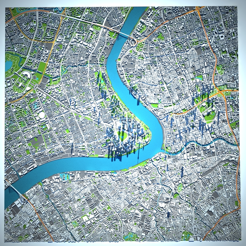 3D shanghai skyline - TurboSquid 1271984