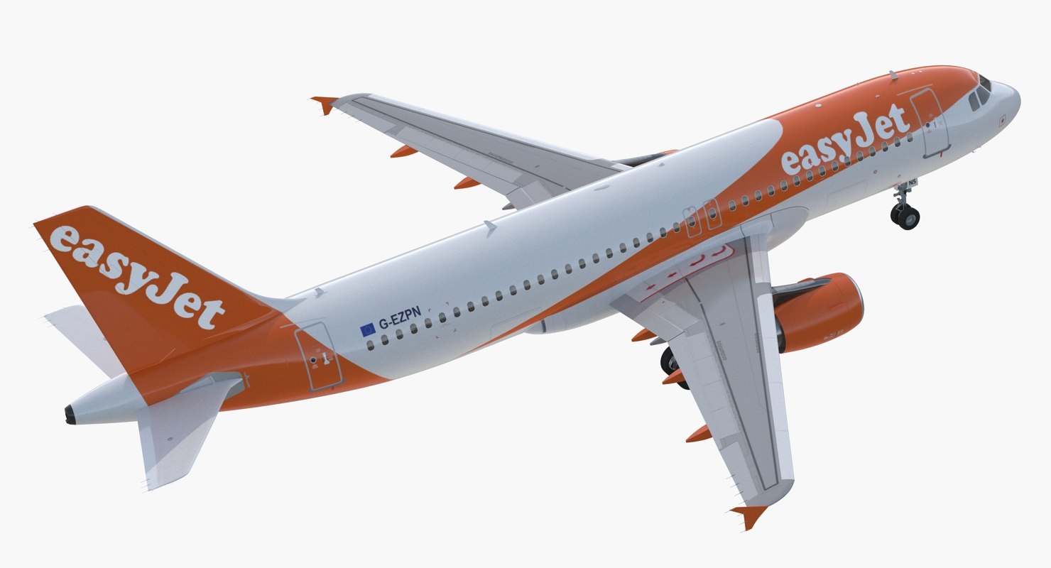 3D airbus a320 easyjet airline model - TurboSquid 1272110