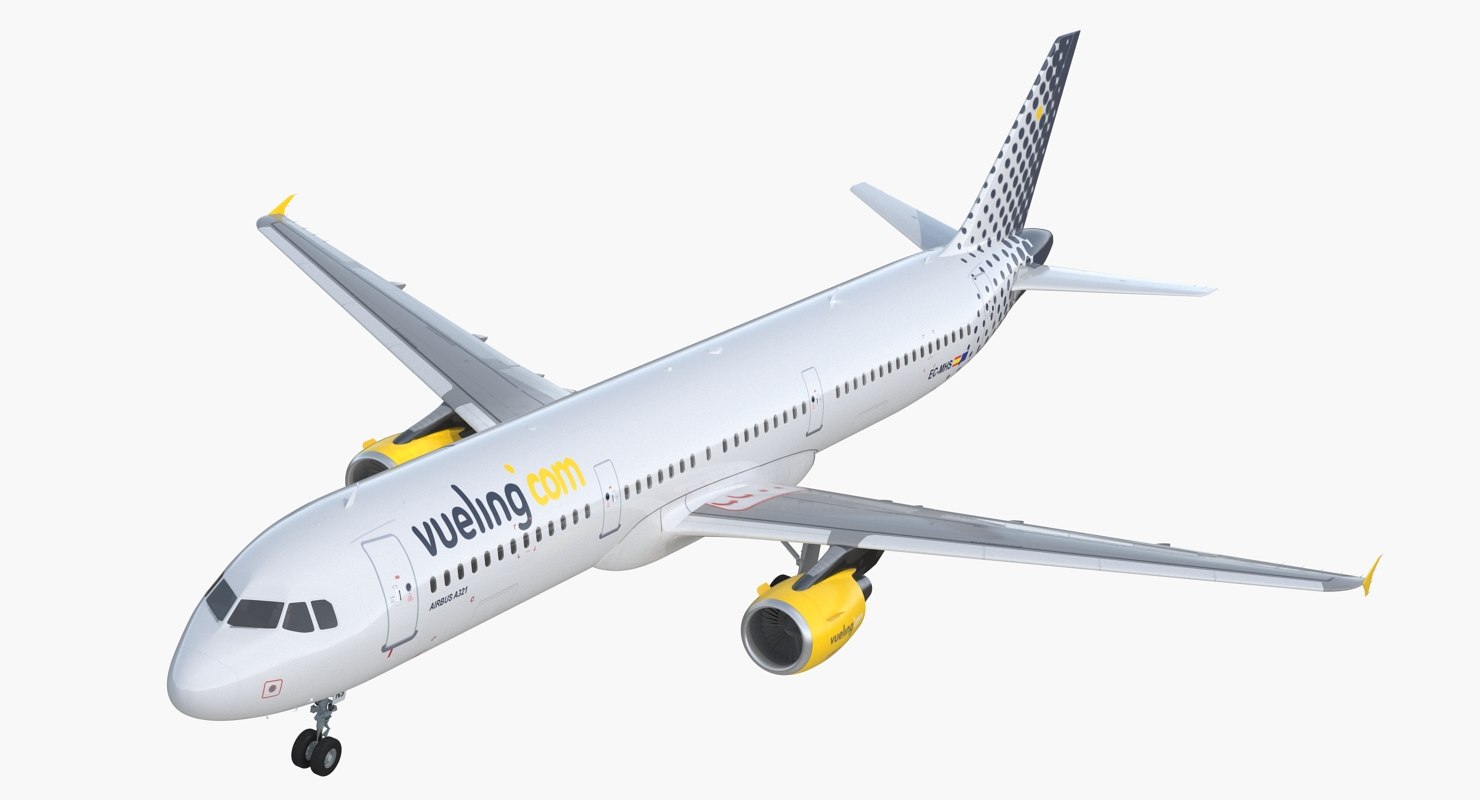 3D airbus a321 vueling airlines model - TurboSquid 1272116