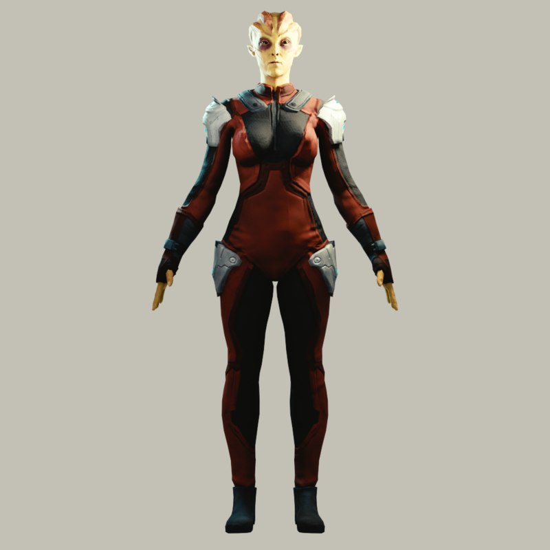 3D female alien - TurboSquid 1272246