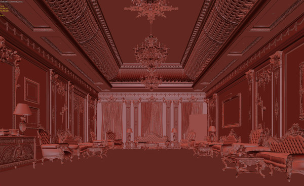 3D scene luxury living - TurboSquid 1272316