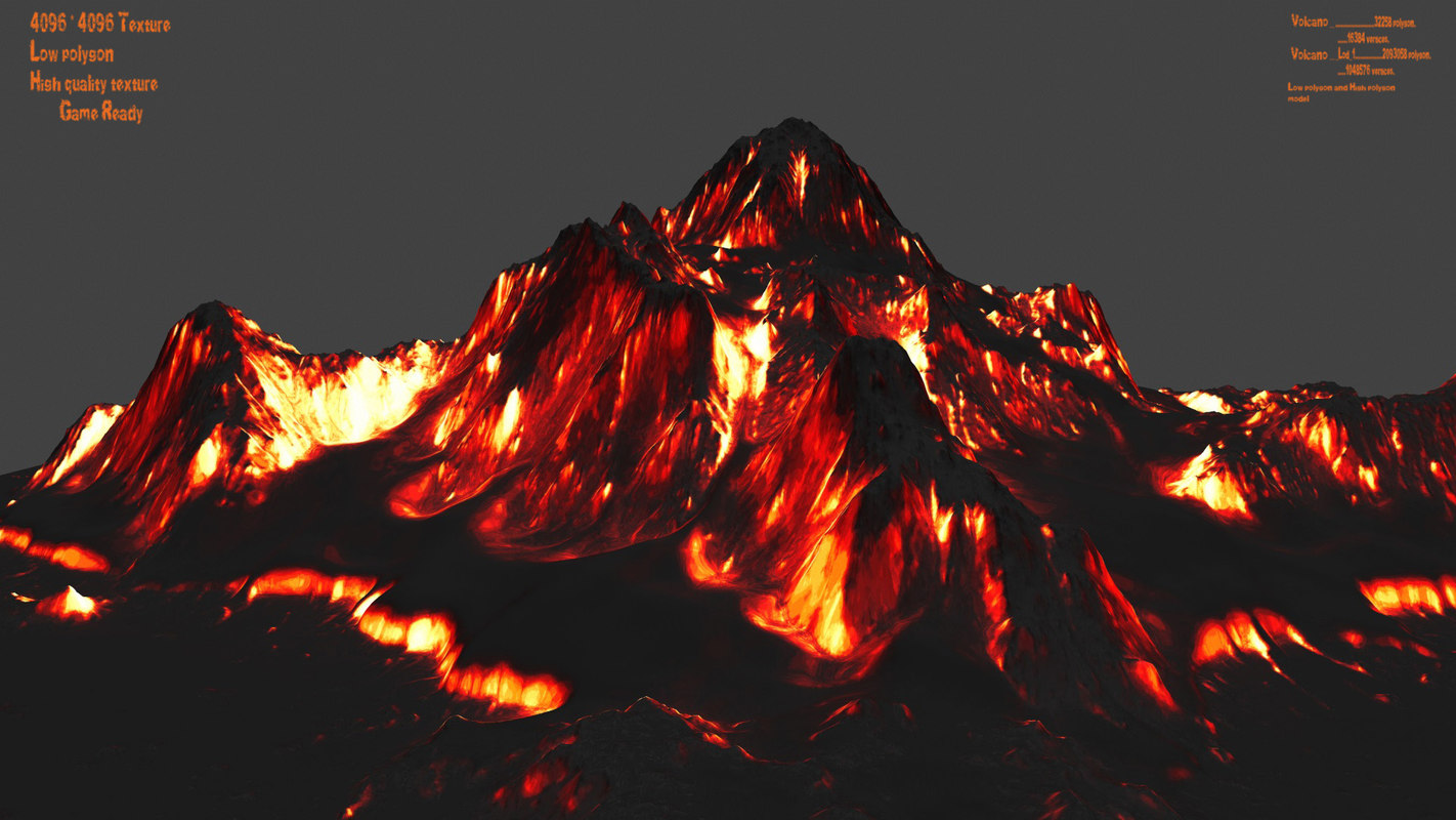 3D volcano model - TurboSquid 1272383