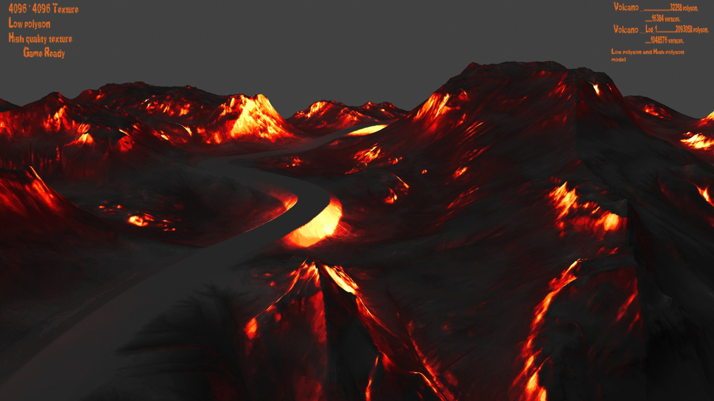 Low Poly Volcano 3D Models for Download | TurboSquid