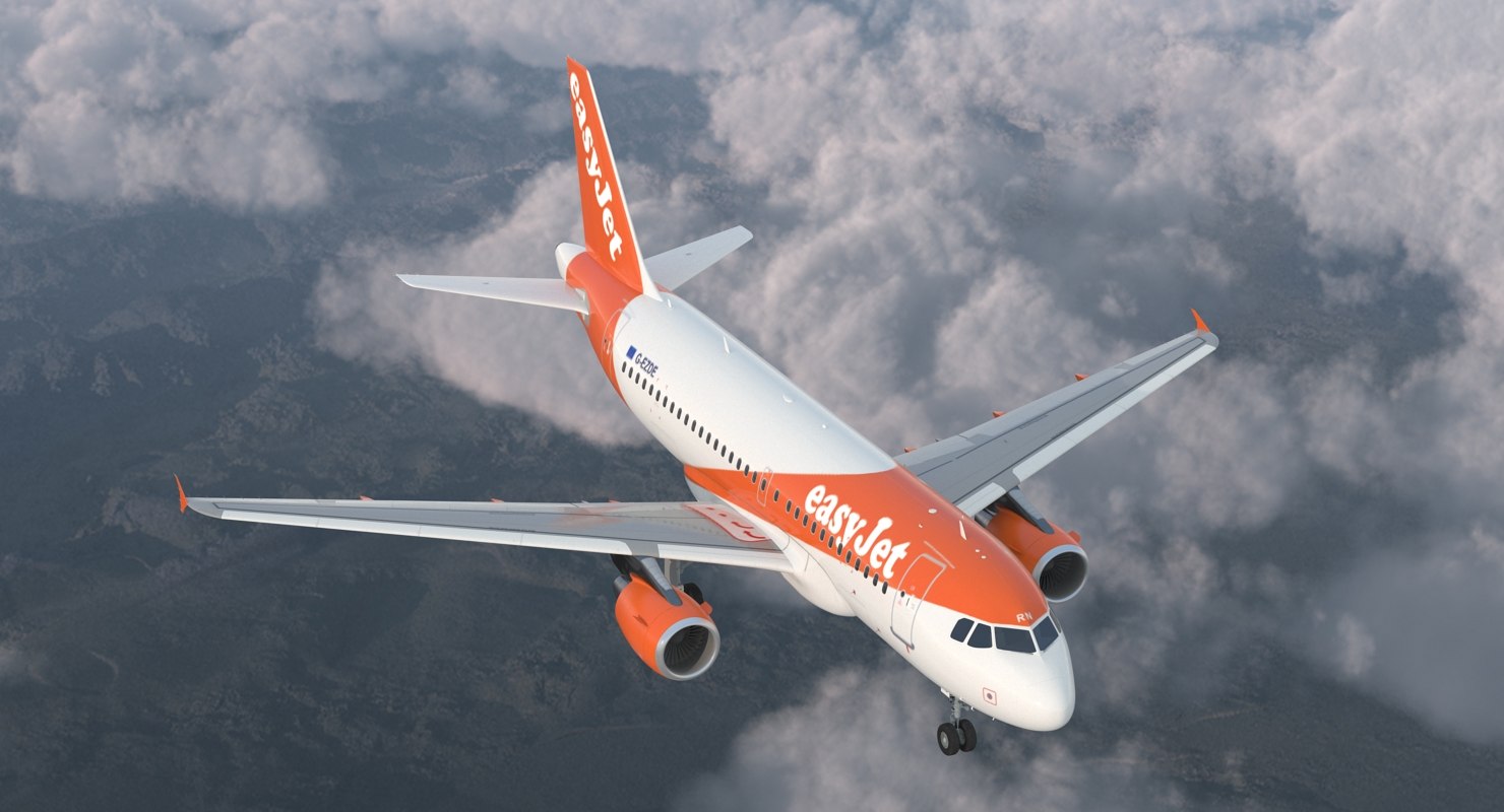 3D airbus a319 easyjet airline model - TurboSquid 1272508