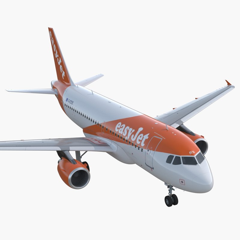 3D airbus a319 easyjet airline model - TurboSquid 1272508